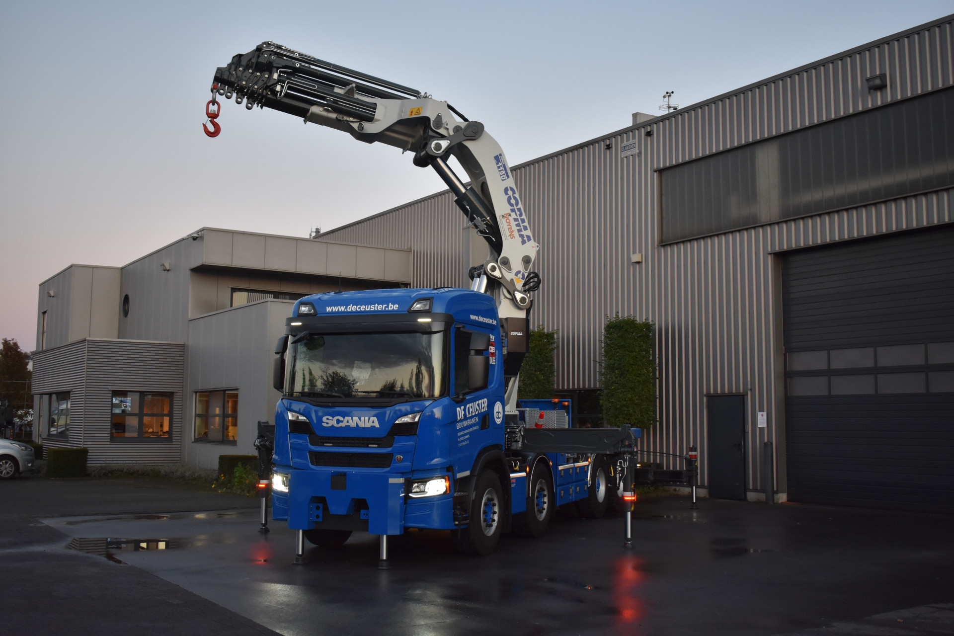 Laadkraan Copma 1150.8 met open laadbak op SCANIA in Lommel › Jan ...